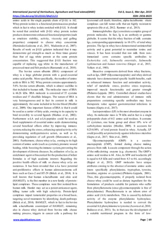 Valorization of Cheese whey To “Bio”-value added food Products with ...