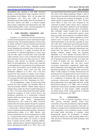 Valorization of Cheese whey To “Bio”-value added food Products with ...
