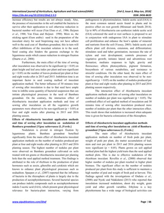 Impacts of Plant Growth Promoting Rhizobacteria Inoculation Configurations on Vegetative Growth ...