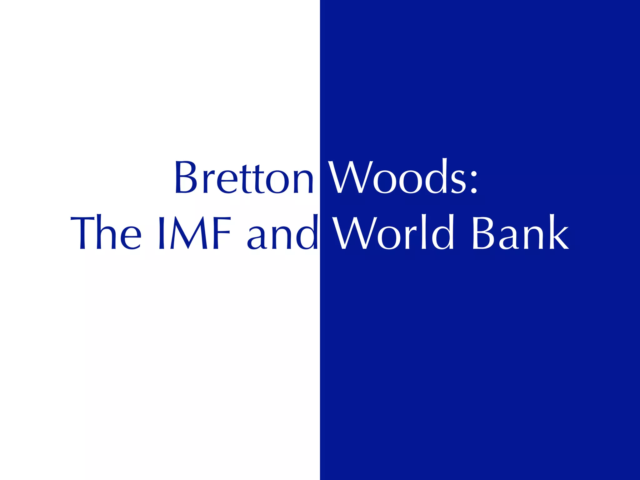 IMF and World Bank | PDF