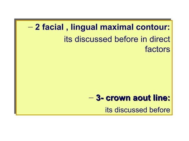 indirect factors and their significeance in protection of periodontium ...
