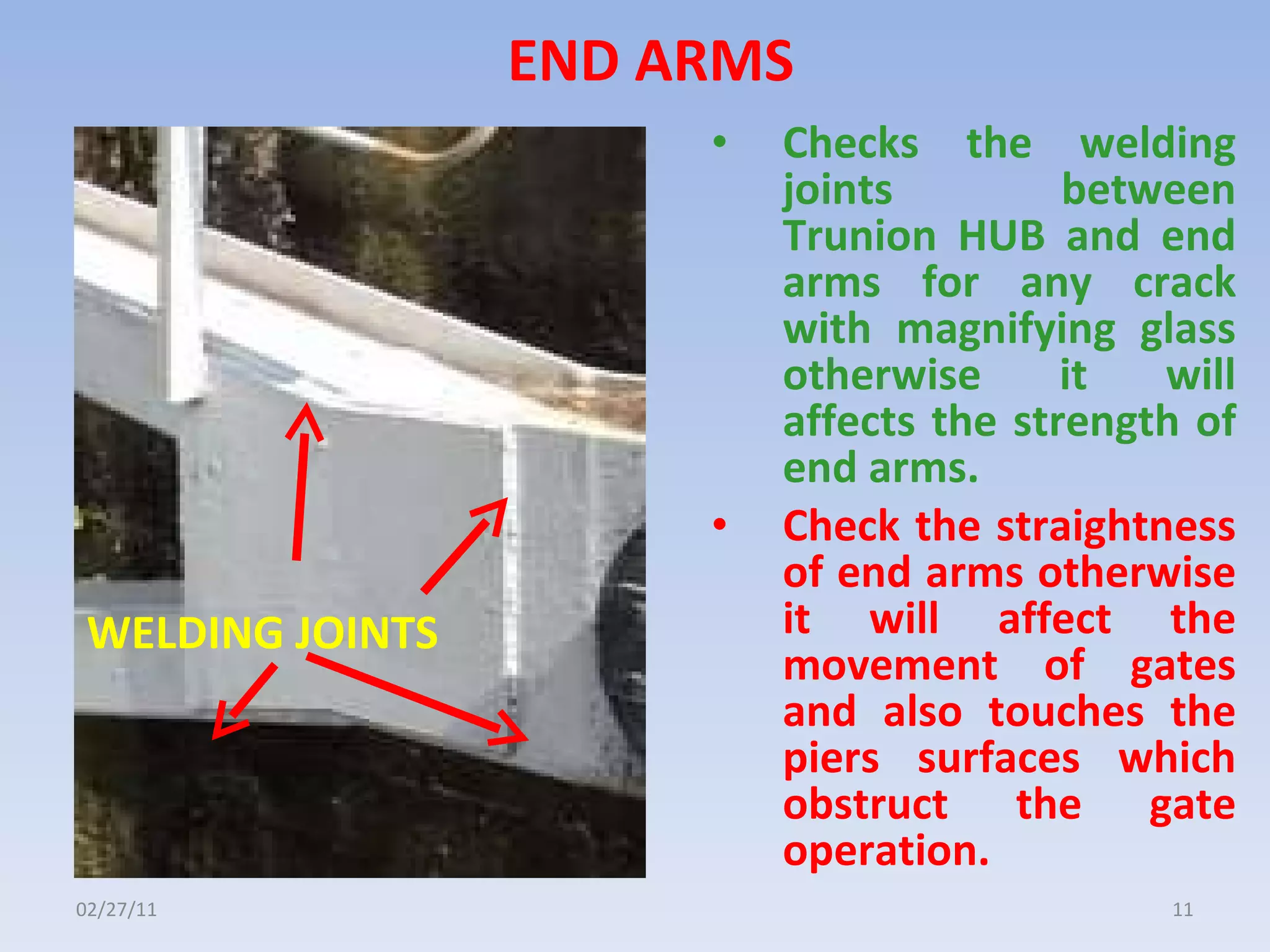 inspection of gates of Dam | PPT