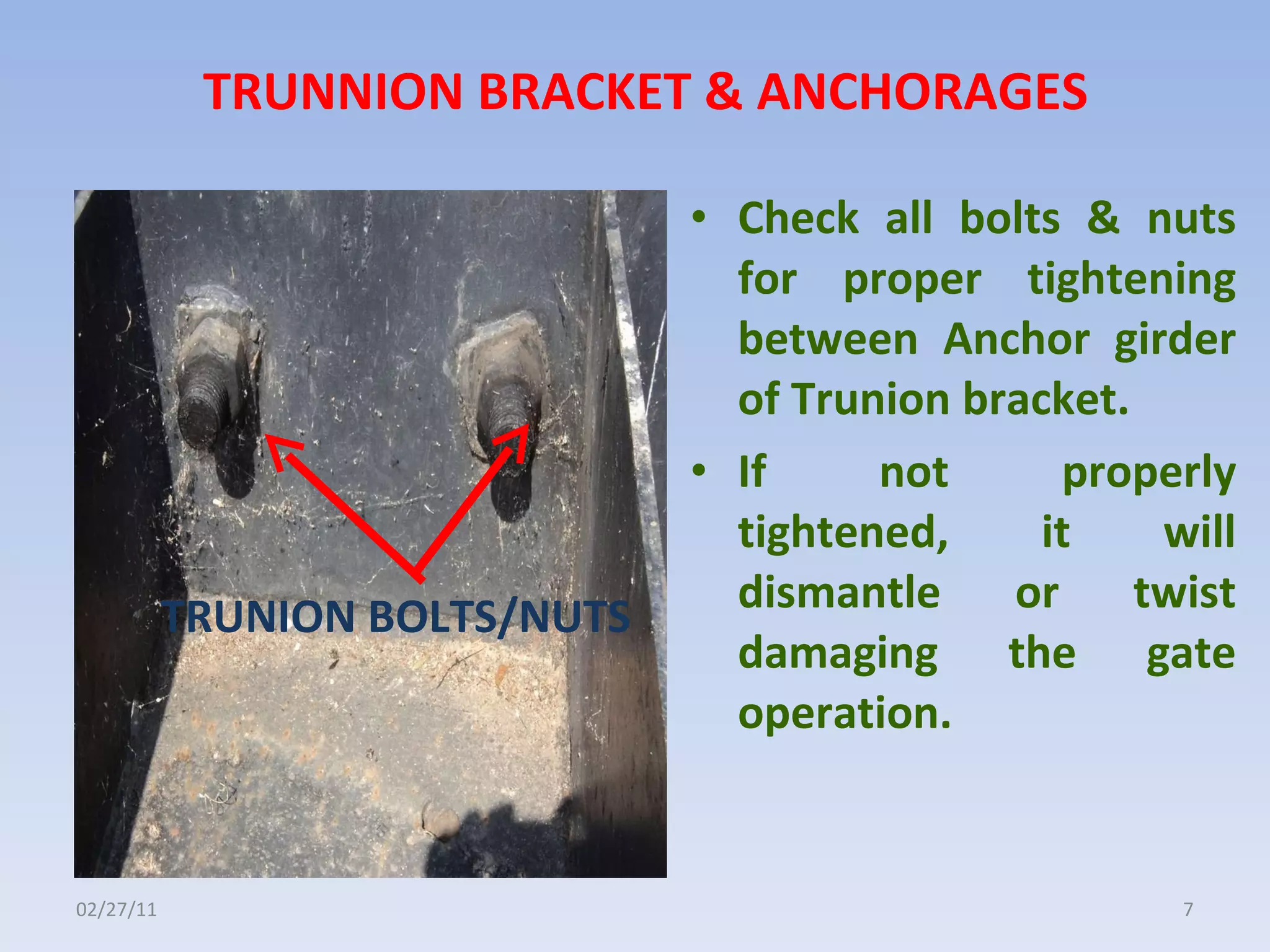 inspection of gates of Dam | PPT
