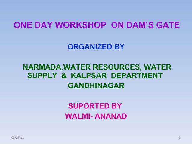 inspection of gates of Dam | PPT