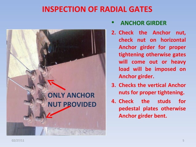 inspection of gates of Dam | PPT