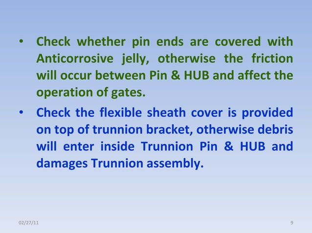inspection of gates of Dam | PPT