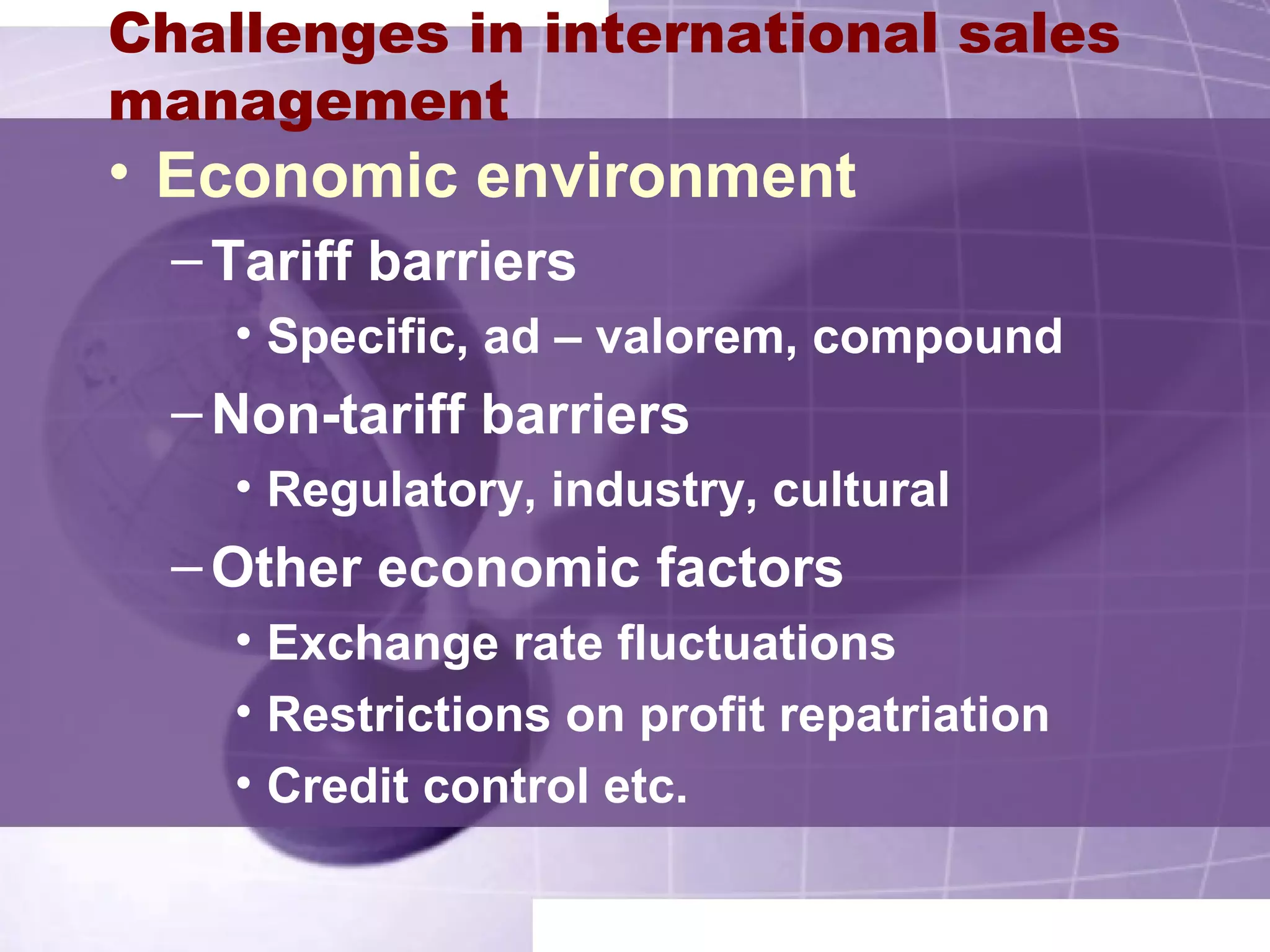 international sales management | PPT