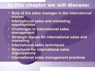 international sales management | PPT