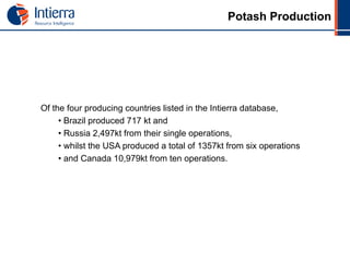 Potash – Where are miners looking? | PDF | Commodities | Economy