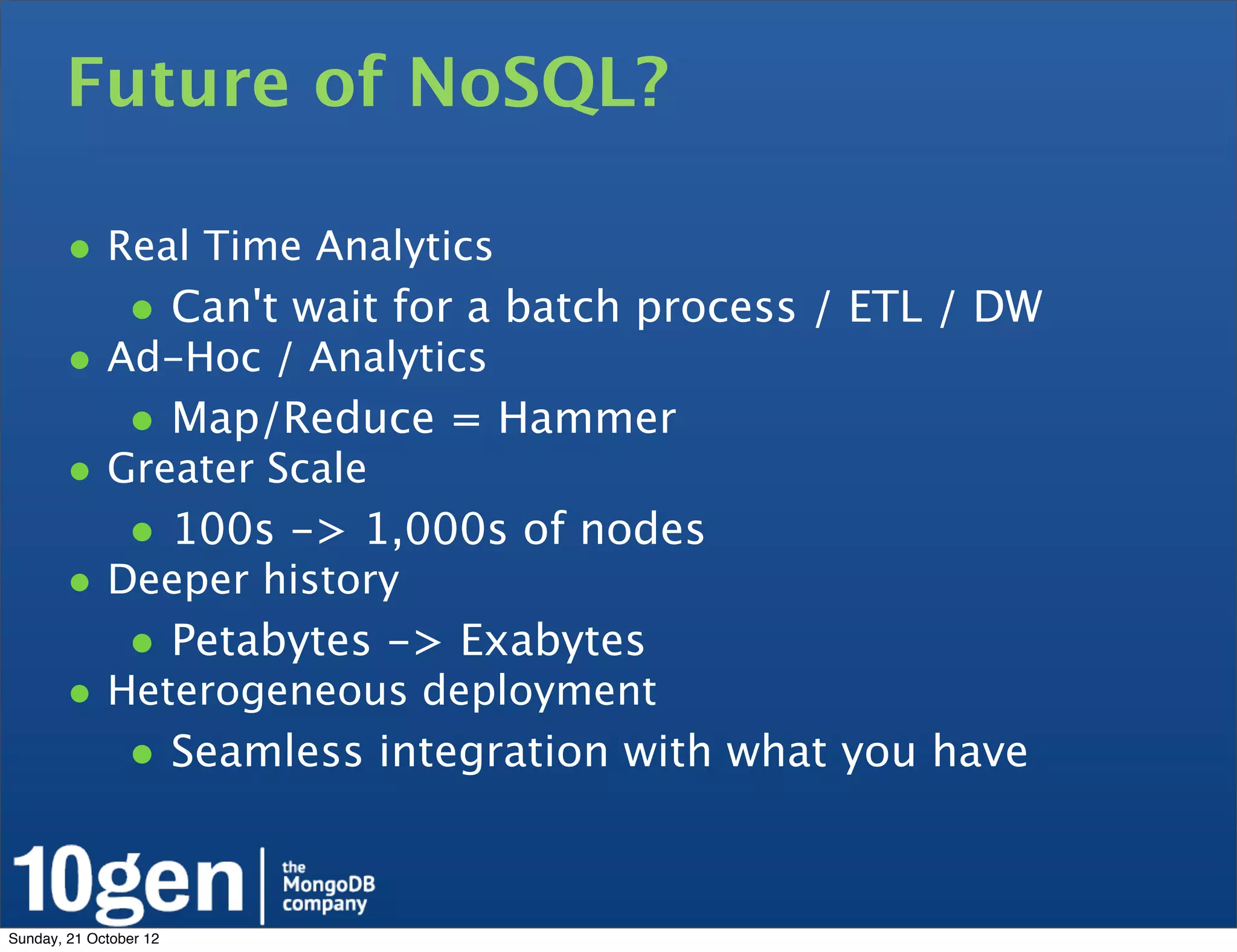 A Morning with MongoDB Barcelona: Use Cases and Roadmap | PDF