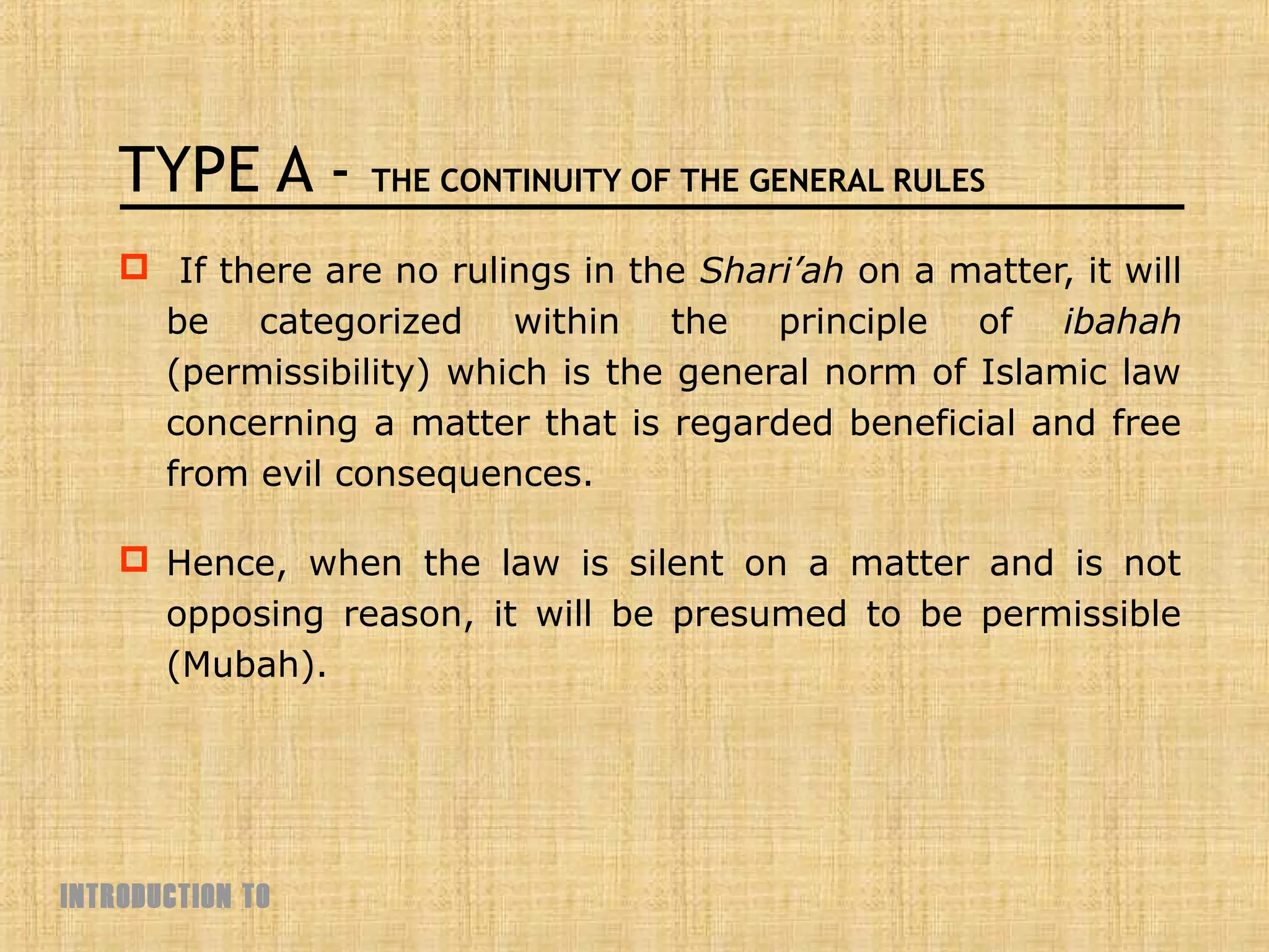 Introduction to Usul Fiqh : Istishab | PPT