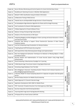 IEEE 2012 CSE & IT java_2012-13_titles | PDF | Internet | Computing