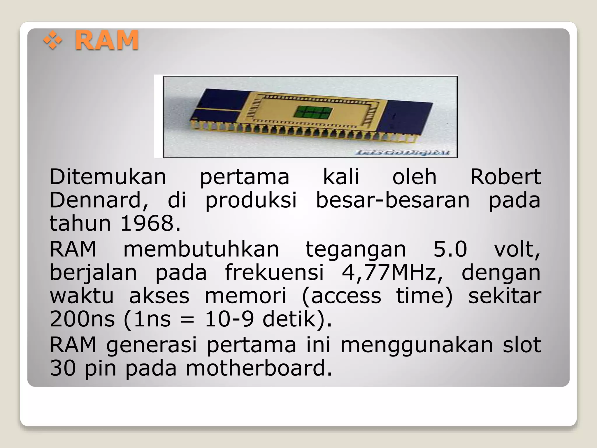 JENIS RAM | PPTX