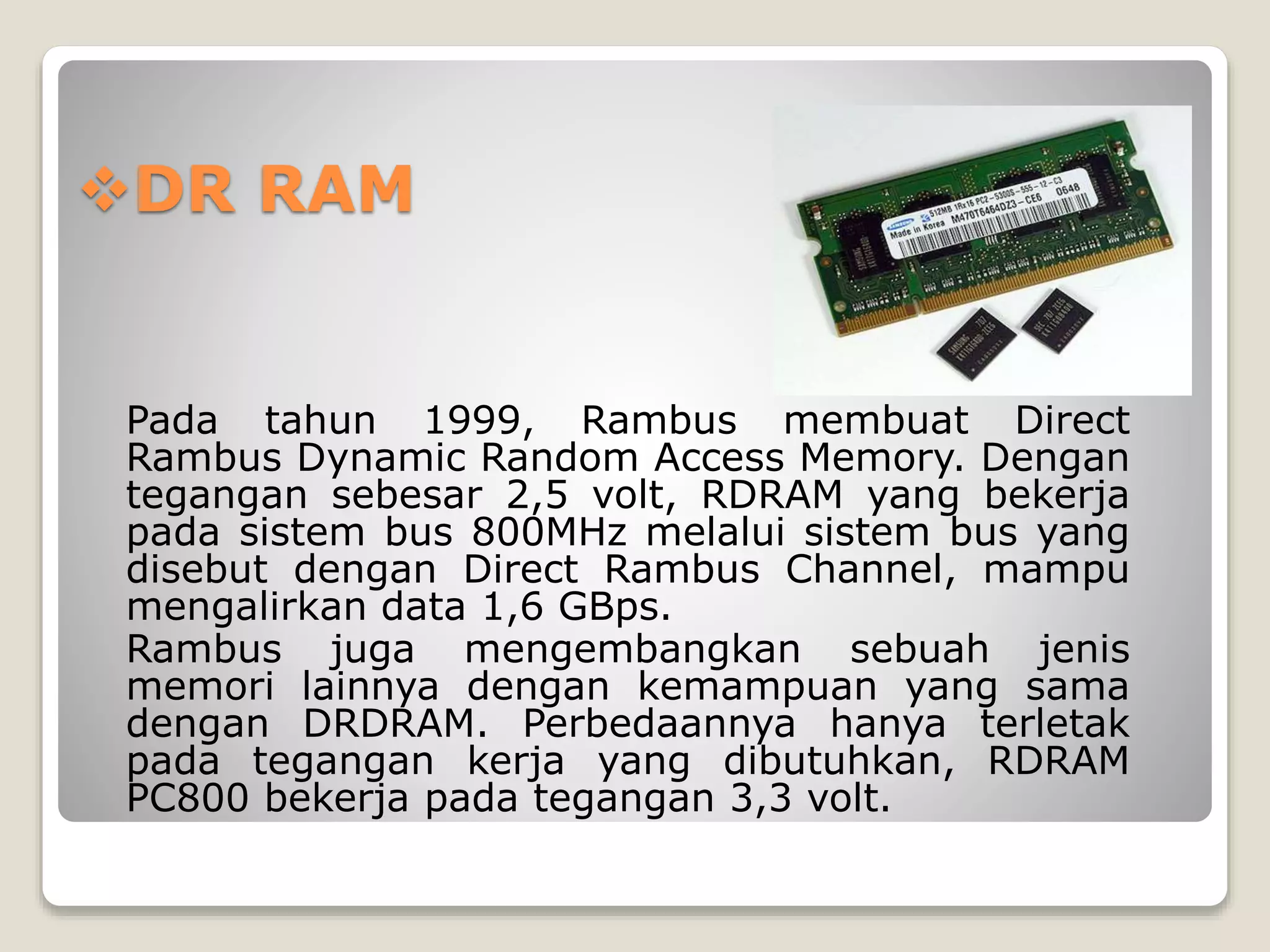 JENIS RAM | PPTX