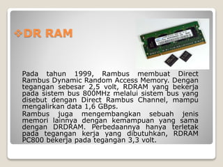 JENIS RAM | PPTX
