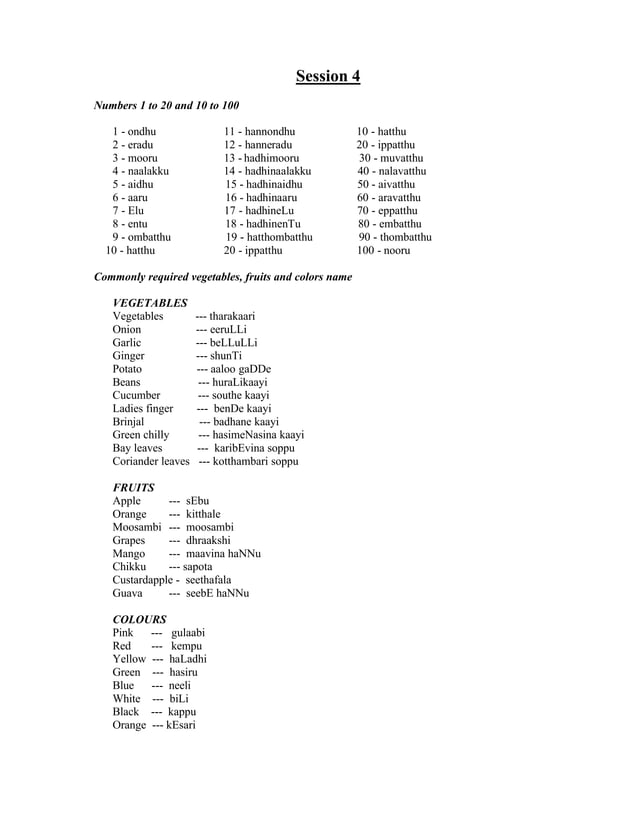 Kannada Basics | PDF