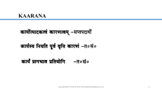 KARYA KARANA SIDDHANTA: The Cause and Effect theory | PPTX