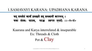KARYA KARANA SIDDHANTA: The Cause and Effect theory | PPTX