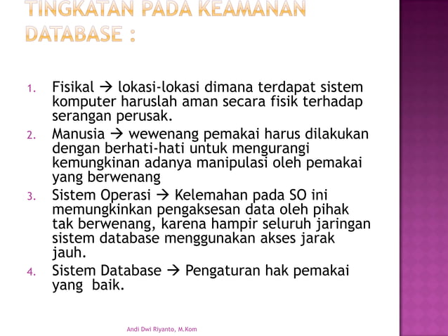 5 keamanan-database | PPT