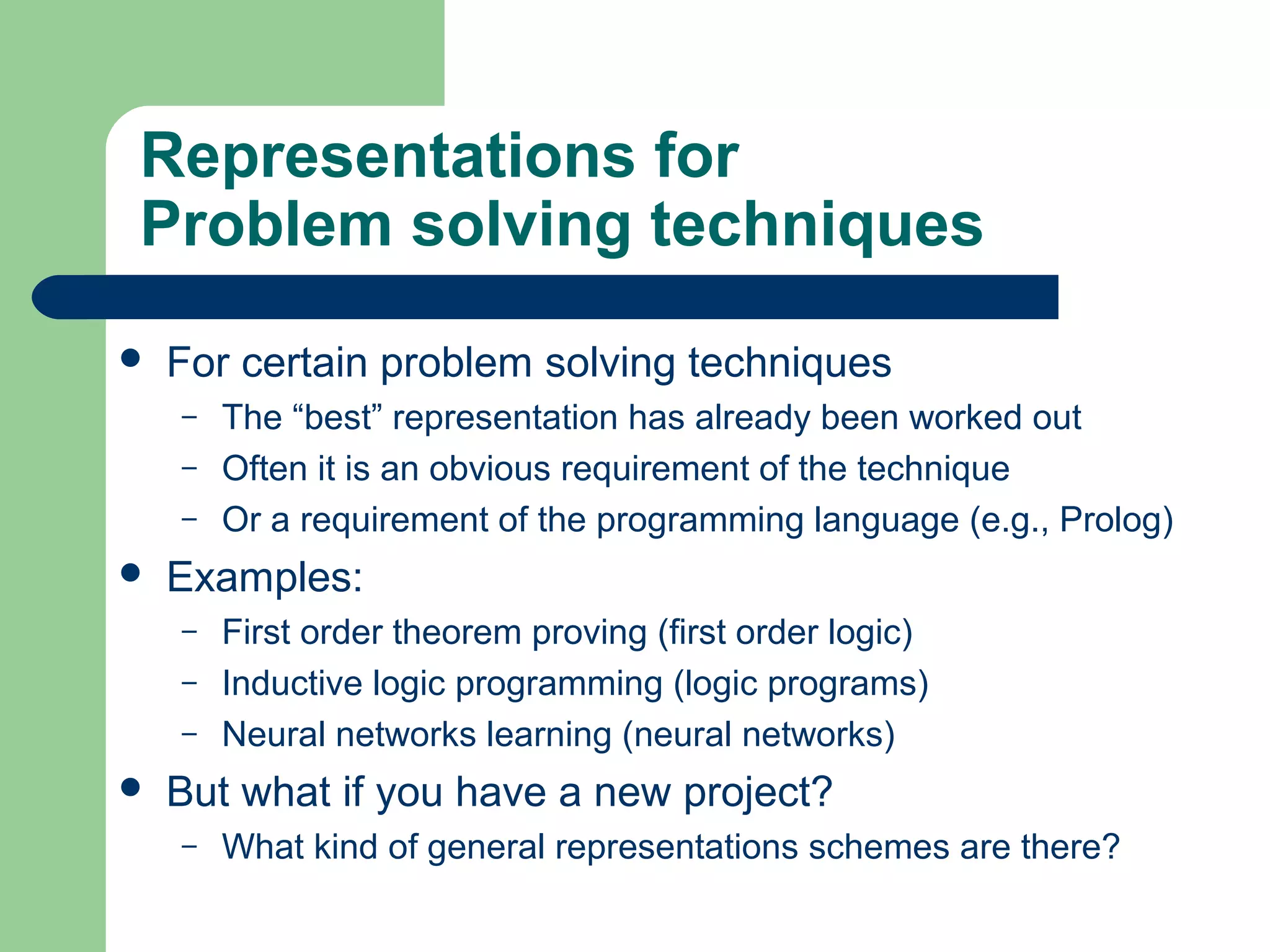 Knowledge Representation in Artificial intelligence | PPT