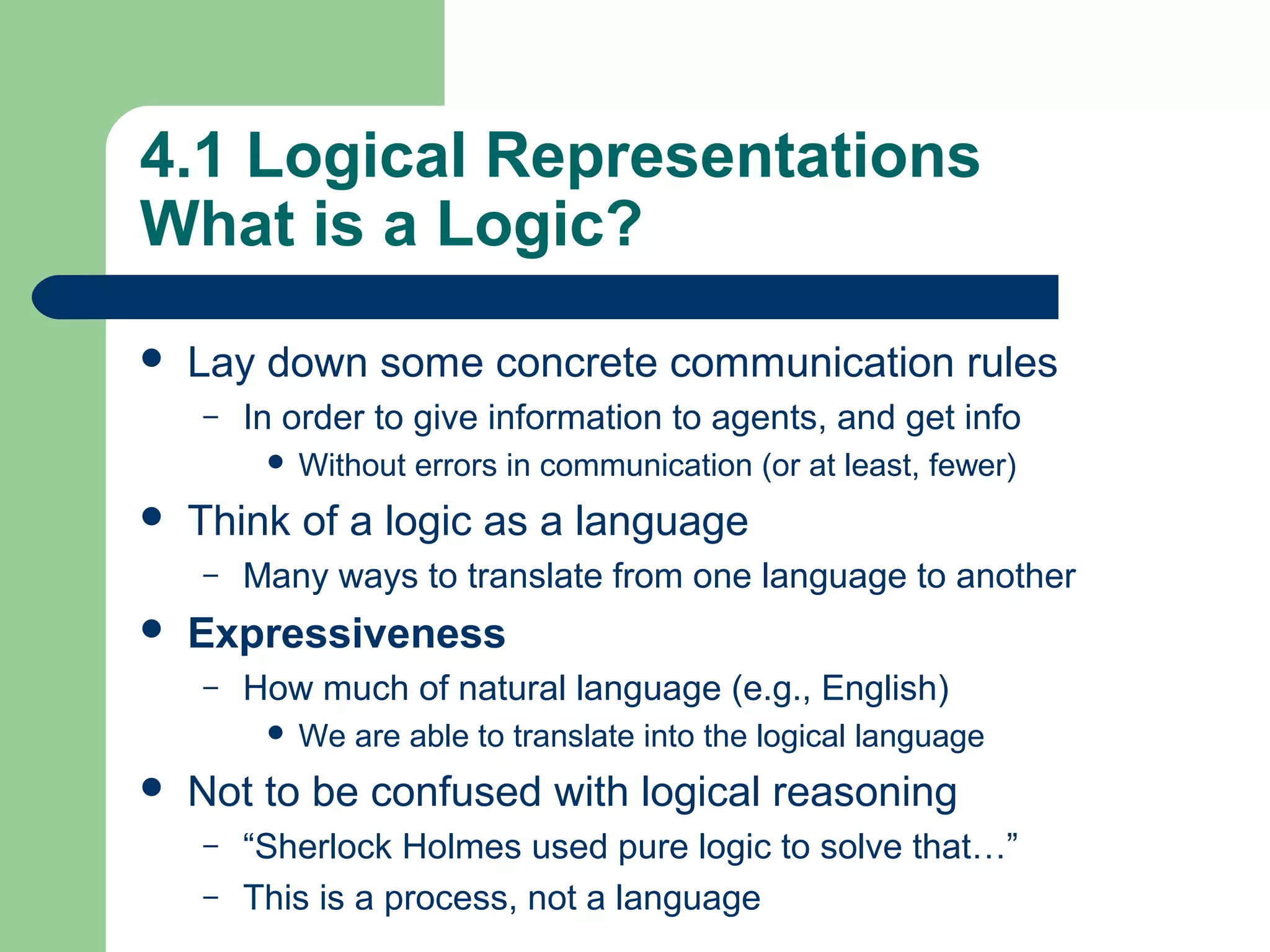 Knowledge Representation in Artificial intelligence | PPT