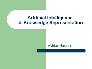Knowledge Representation in Artificial intelligence | PPT