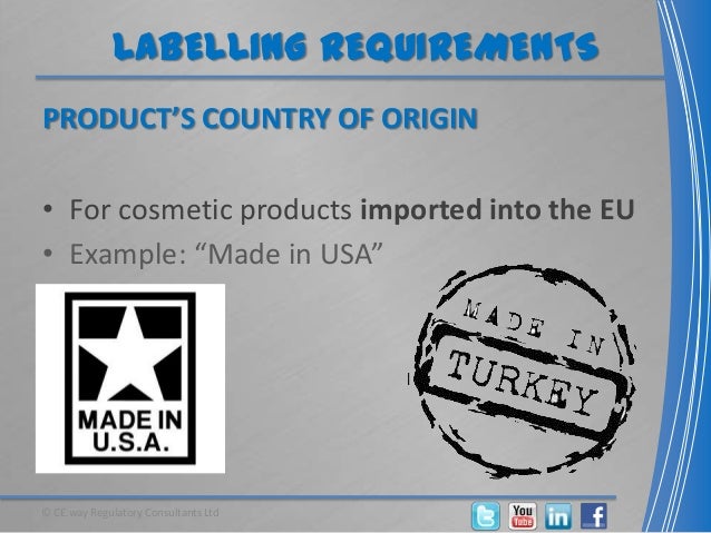 Cosmetics Labeling Requirements Eu