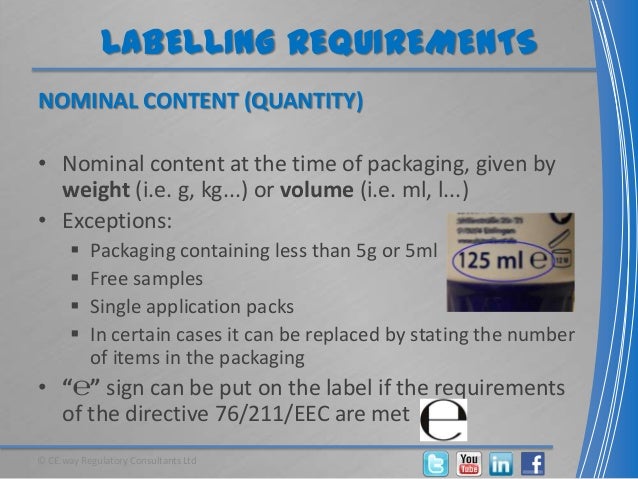 Cosmetics Labeling Requirements Eu