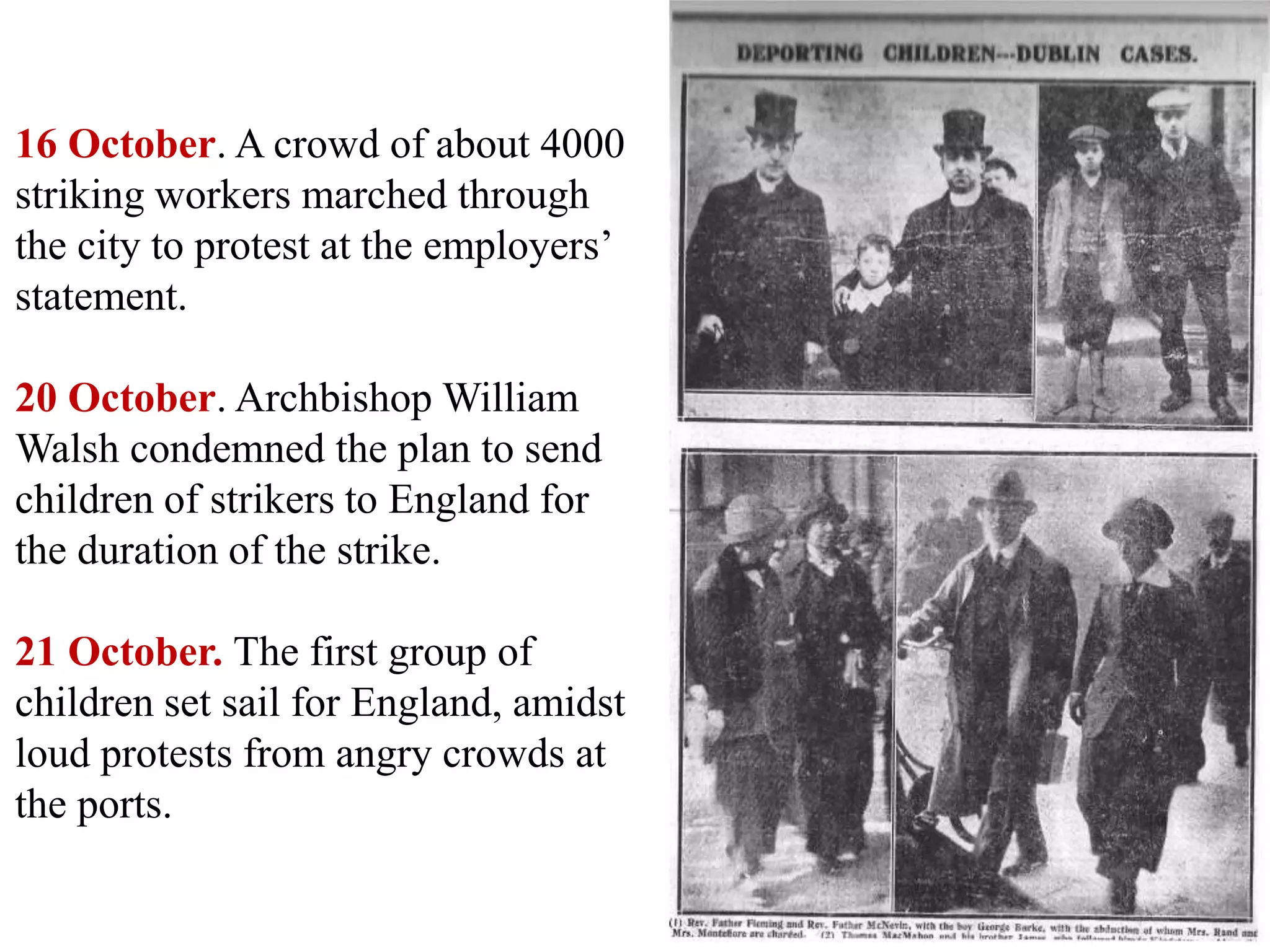 Irish Labour Movement 1889-1924: Lecture Five - 1913 Lockout | PPTX