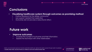 Holistic outcome-based approach towards sustainable design healthcare ...