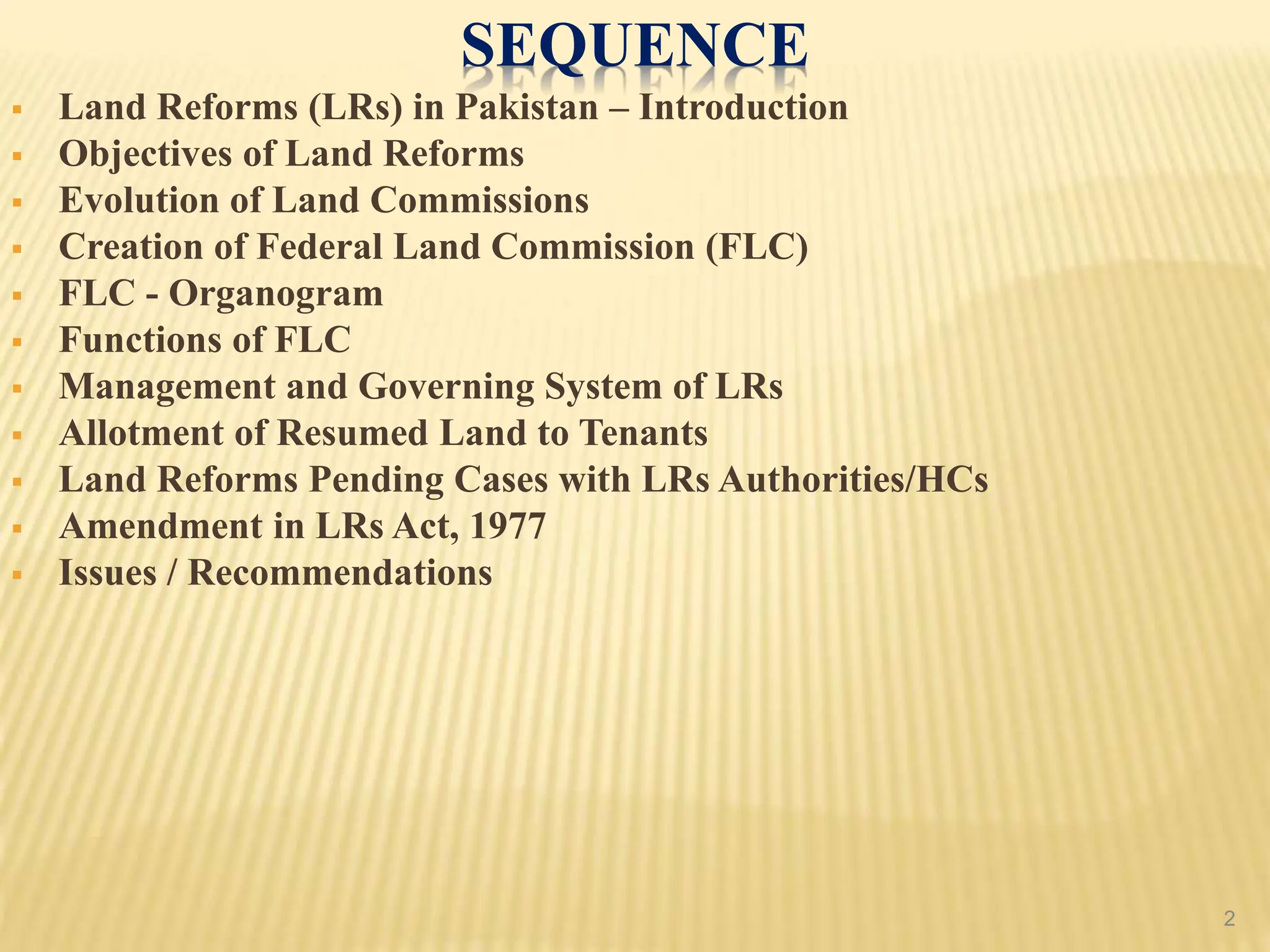 history of land reforms in pakistan.ppt. | PPT
