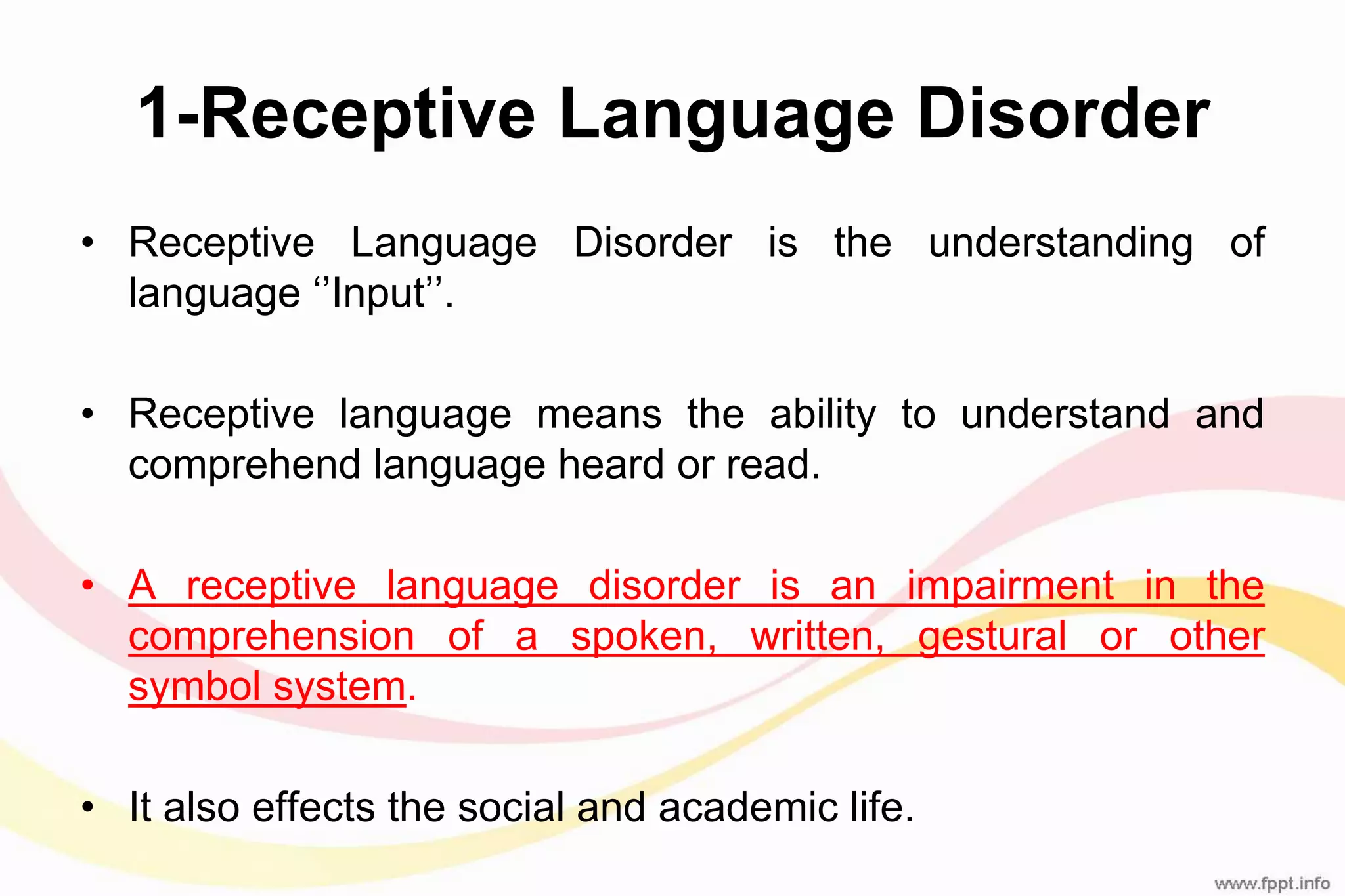 Language disorders | PPT