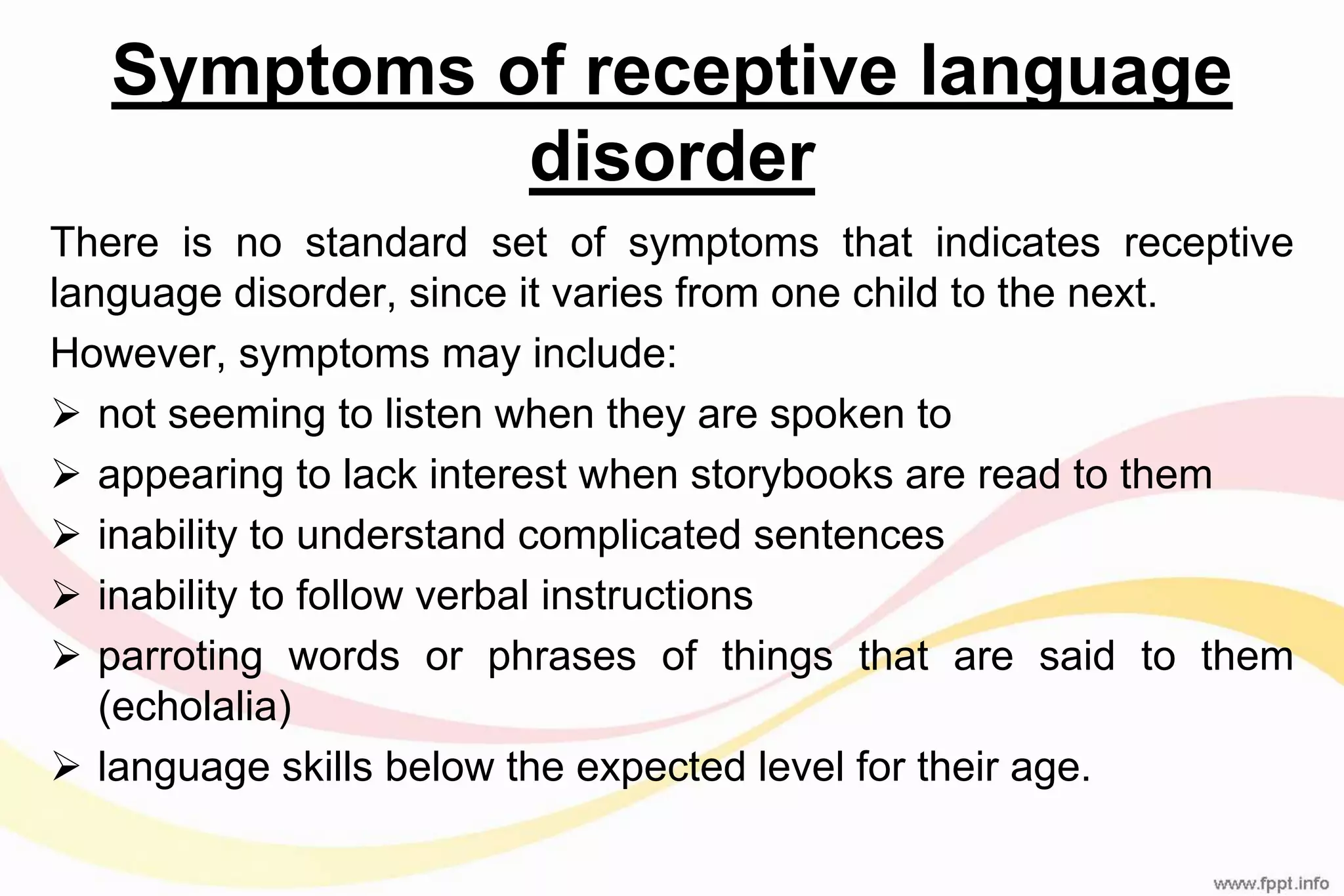 Language disorders | PPT