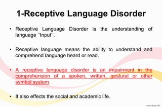 Language disorders | PPT