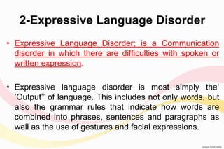 Language disorders | PPT