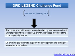 5 latest international grants that can fund high impact ngo projects | PPT