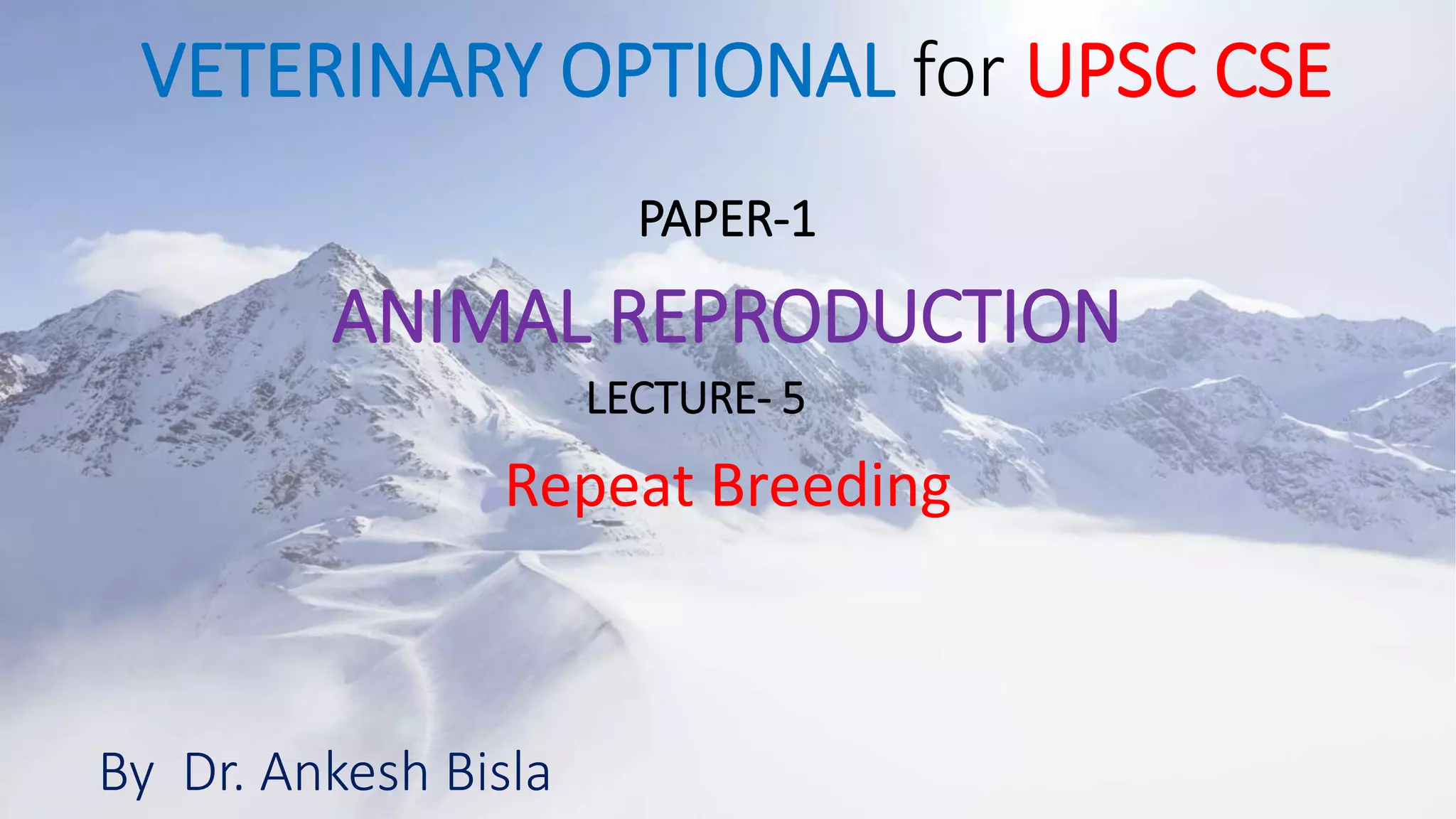 REPEAT BREEDING | PPTX