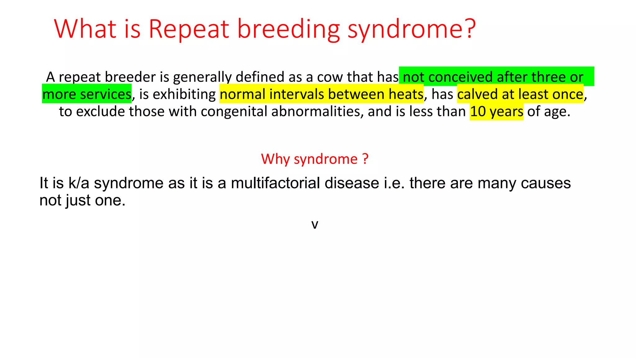 REPEAT BREEDING | PPTX