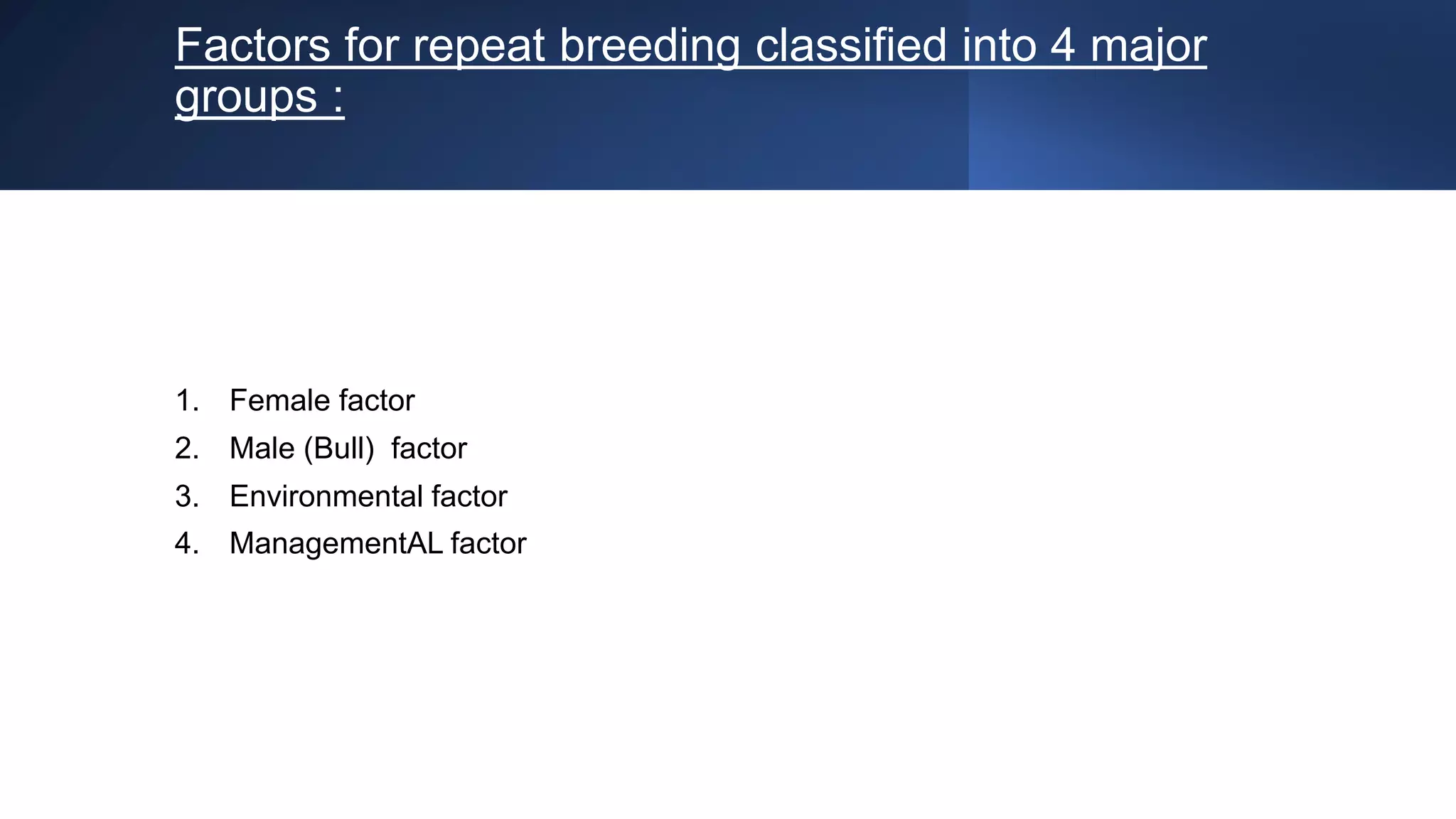 REPEAT BREEDING | PPTX