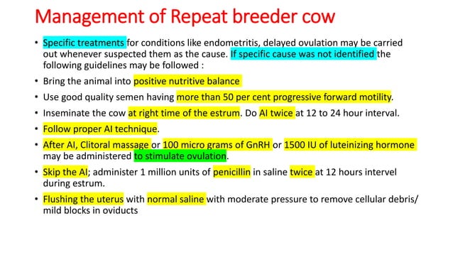 REPEAT BREEDING | PPTX