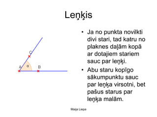 5. leņķis, tā lielums un veidi | PPTX