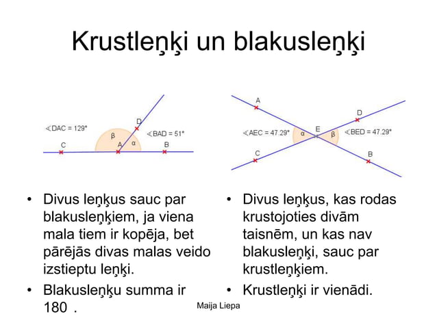 5. leņķis, tā lielums un veidi | PPTX
