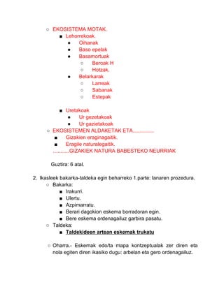 5.LH.3.GAIA. EKOSISTEMAK | PDF
