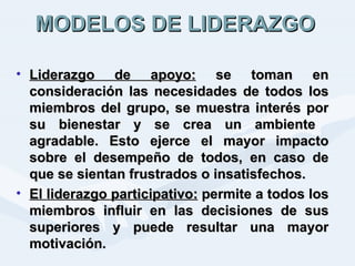 5 liderazgo y ejecución de las funciones de grupo | PPT