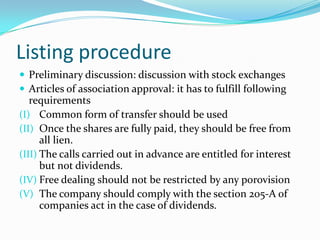 5. listing of securities | PPTX