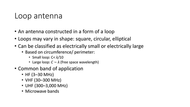 Loop Antennas | PPTX