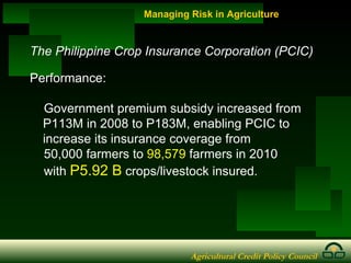 5 managing risk in agriculture by mr. ramon yedra | PPS