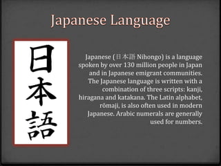 Japan: Language, Manga and Anime. | PPT