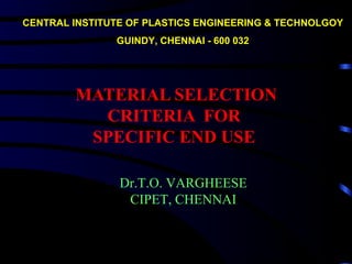 5.material selection criteria | PPT