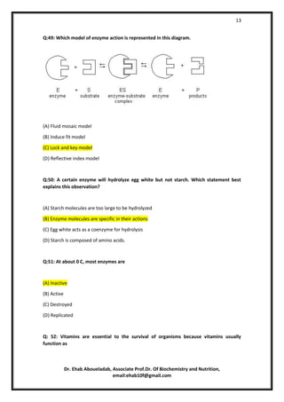5 mcq 1-enzymes | PDF